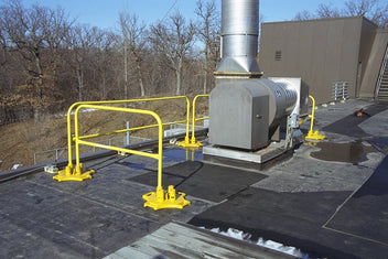 Safety Rail 2000 (SR2K) rooftop guardrail system - Non-penetrating fal ...