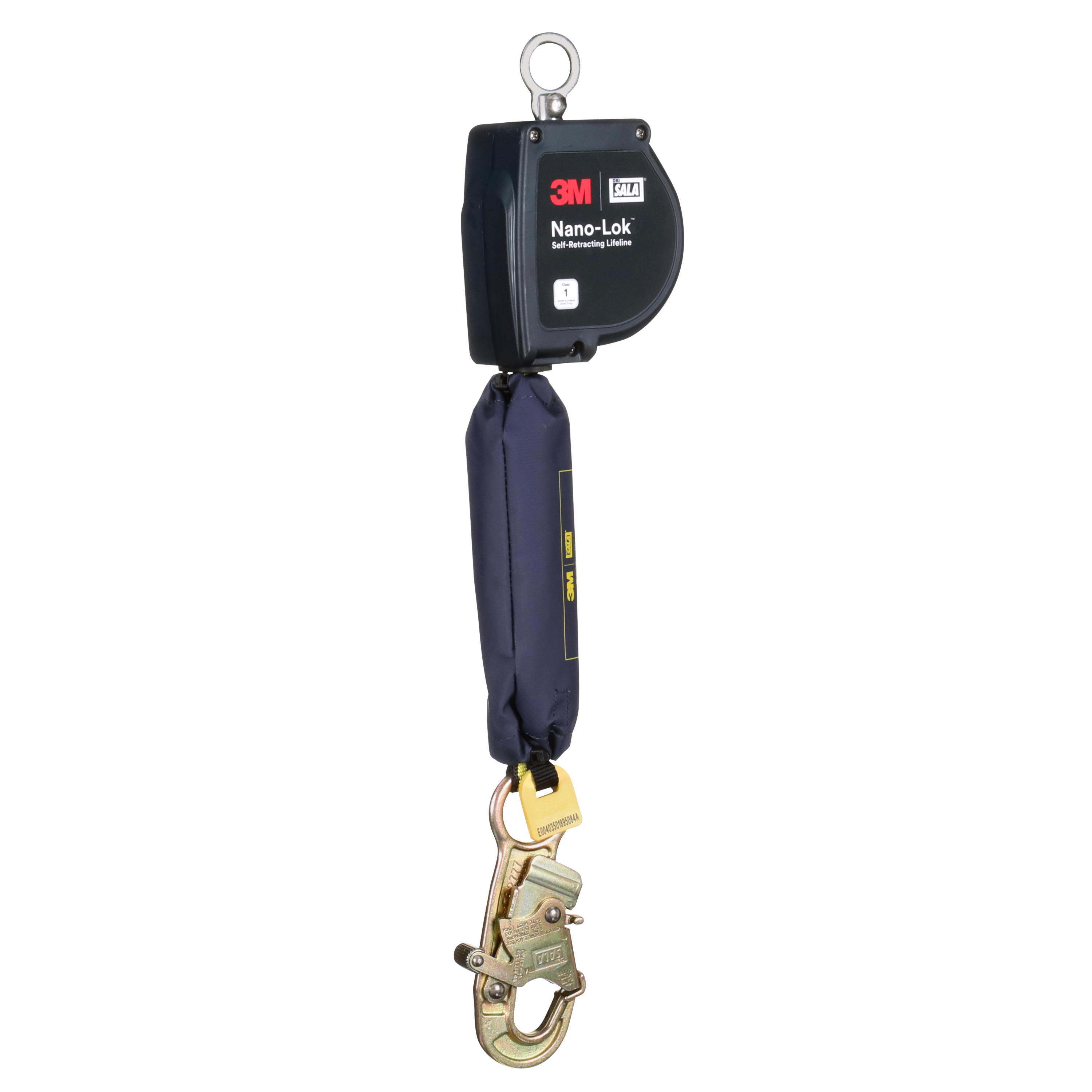 Nano-Lok XL Self-Retracting Lifeline, Web, Steel Snap Hook, 11 ft., Cl ...